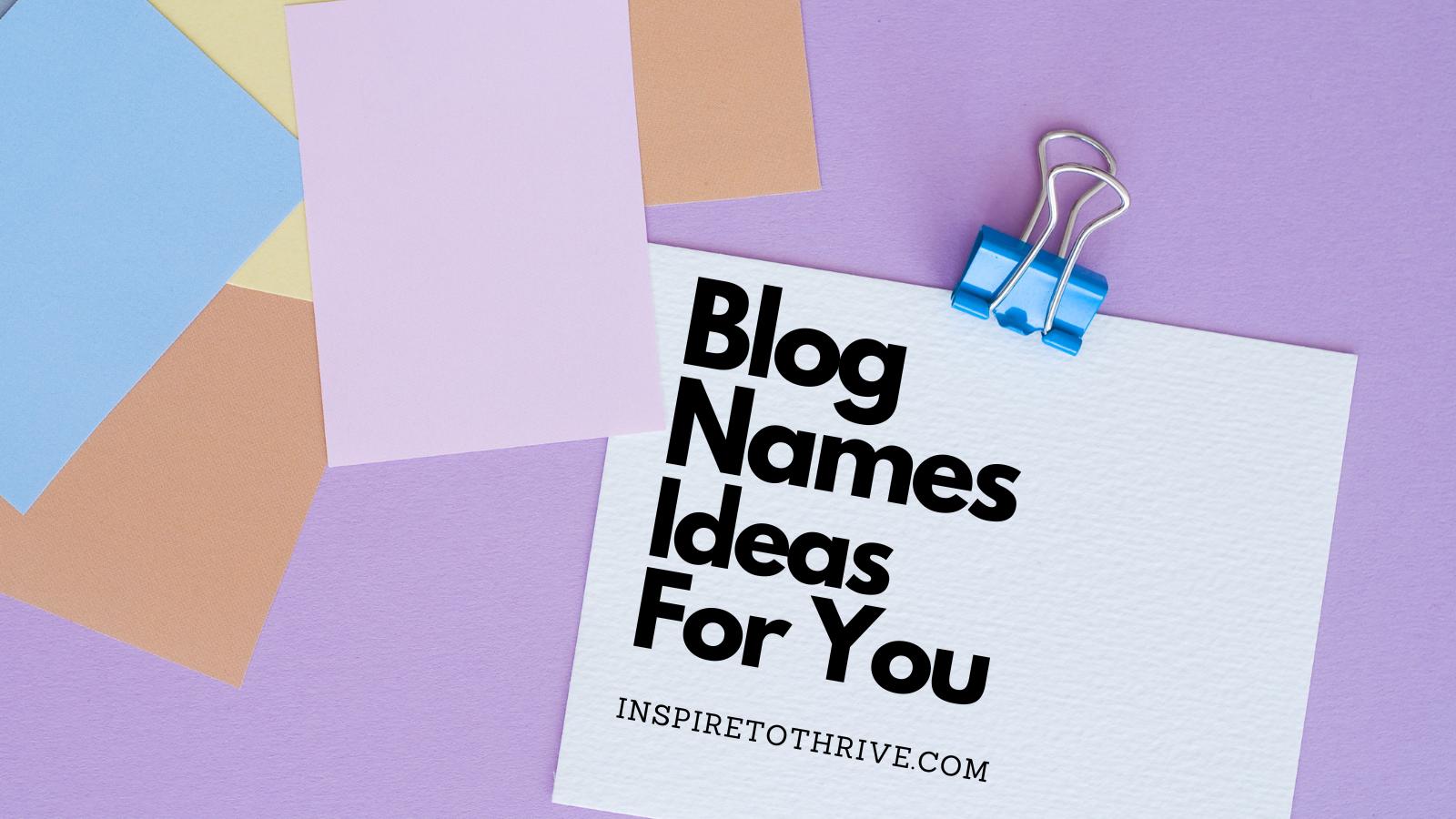 Blogging Name Generator Tool for Your Blogging Name; Namify